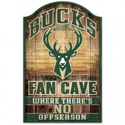 Milwaukee Bucks Wood Sign - 11x17 Fan Cave Design - Special Order ...
