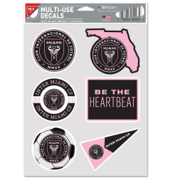 Inter Miami CF Decal Multi Use Fan 6 Pack Special Order - Caseys Distributing