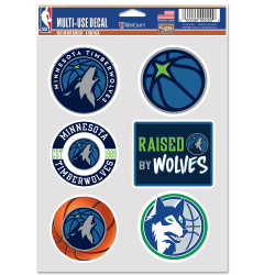 Minnesota Timberwolves Decal Multi Use Fan 6 Pack Special Order ...