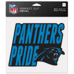 Carolina Panthers Decal 8x8 Perfect Cut Color Slogan - Caseys Distributing