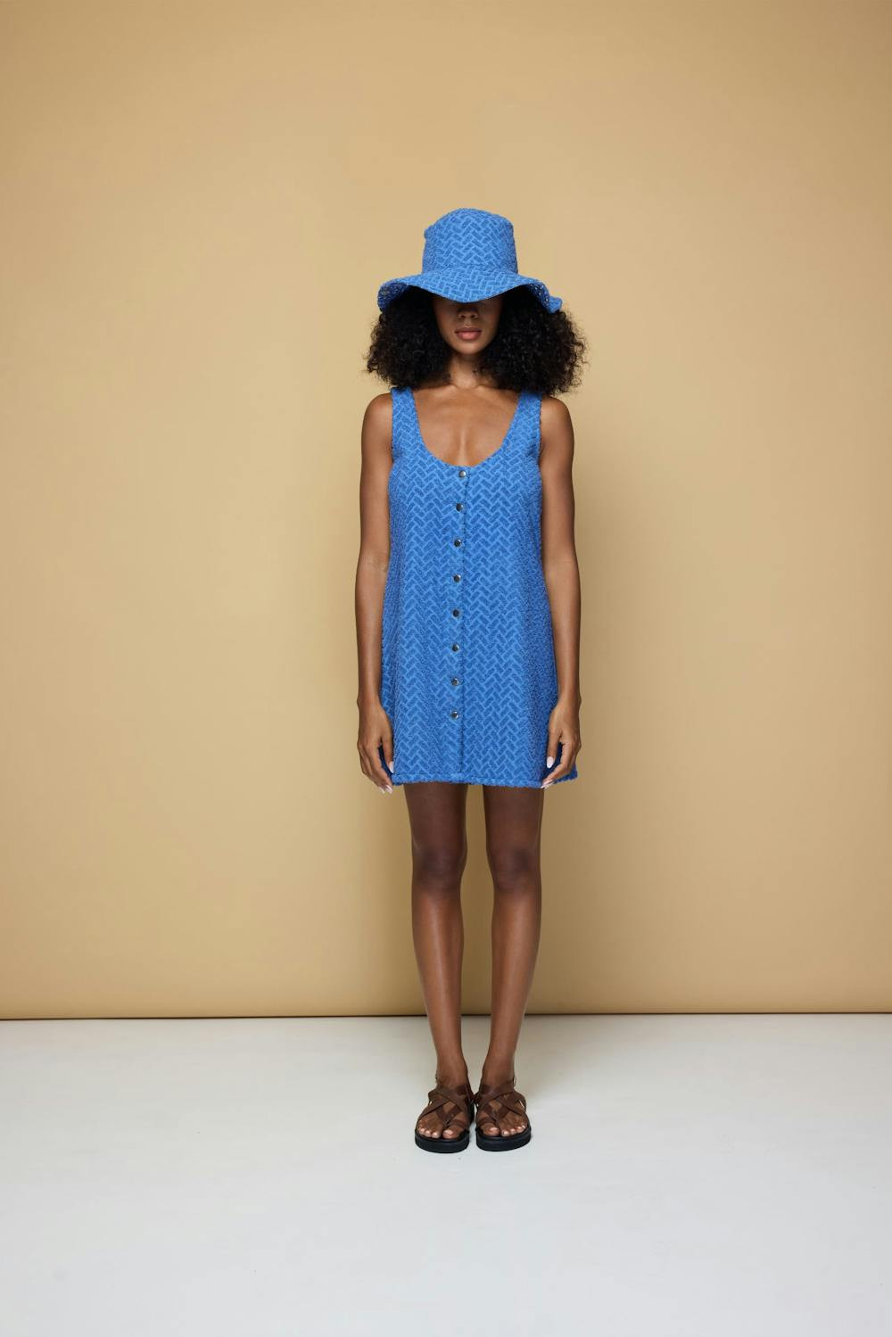TERRINGBONE/BANDANA SUN HAT - CLOUD BLUE - The DOM