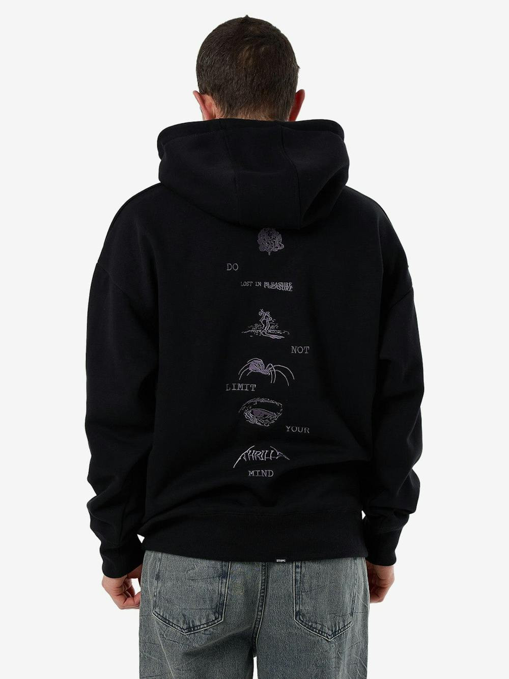 Do Not Limit Your Mind Slouch Pull On Hood - Black - The DOM