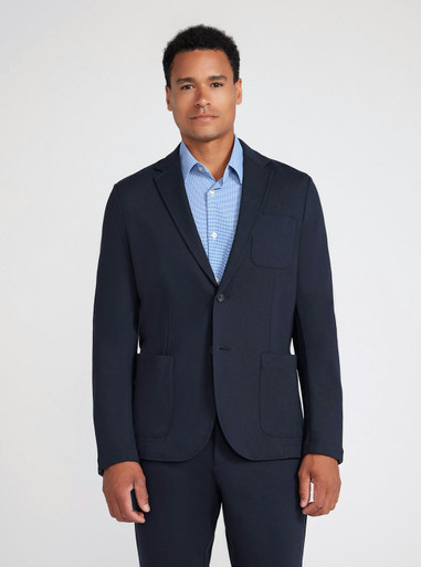 Eco Navy Blue Tech Tyron Blazer - The DOM