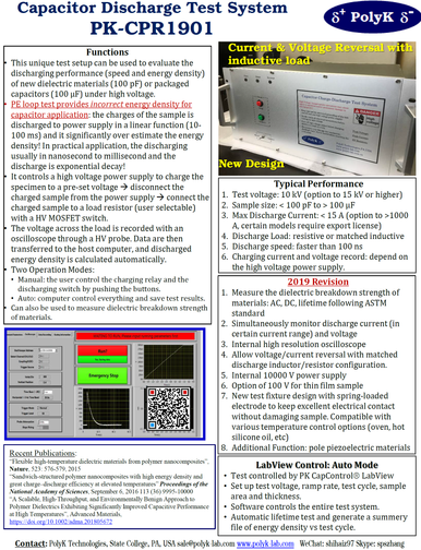 Capacitor Dielectric Materials Charge - Discharge Test System