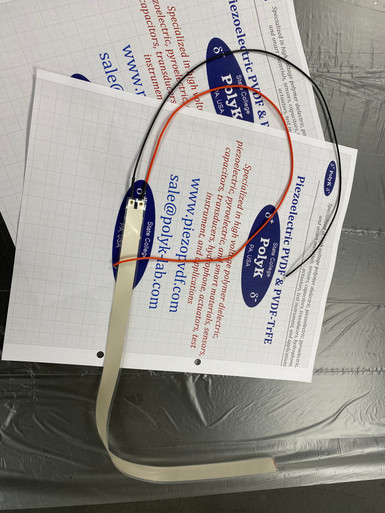 Piezoelectric PVDF Sensor With Leads