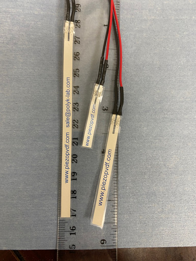 Piezoelectric PVDF Sensor With Leads