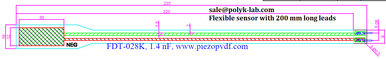 Piezo PVDF Sensor With Long flexible Lead LDT1-028K