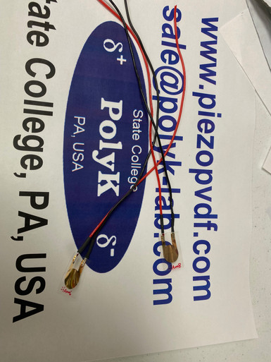 Circular Piezo PVDF Sensors with Connection Wires