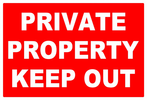 Private Property Keep Out Sign