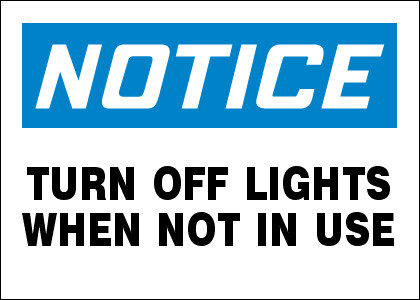 Lights Turn Off When Not In Use
