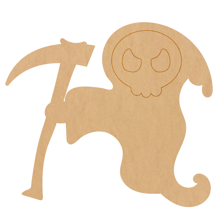 Unfinished Grim Reaper Wood Shape, Halloween Craft Cutout - Awesome ...