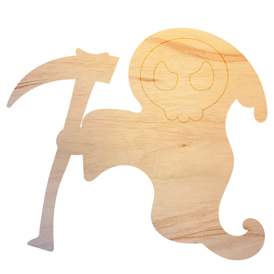 Grim Reaper Wooden Shape, Halloween Wood Craft Cutout - Awesome Life Craft