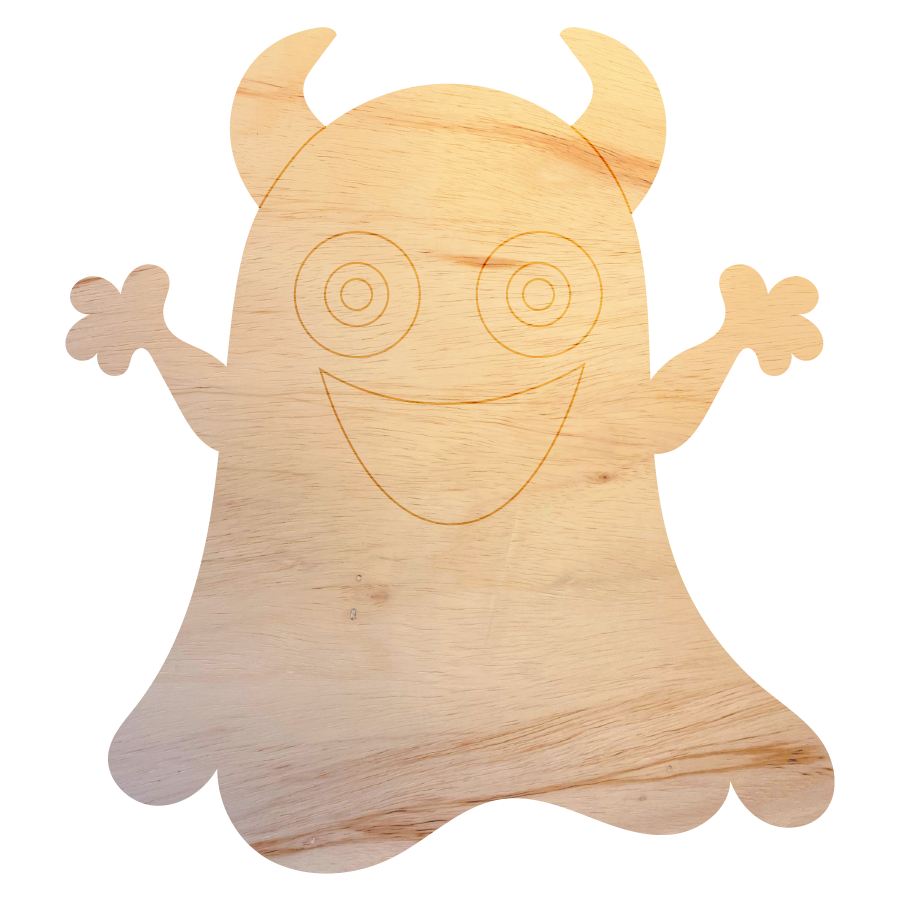 Wood Monster Creepy Cutout, Blank Halloween Craft Shape - Awesome Life ...