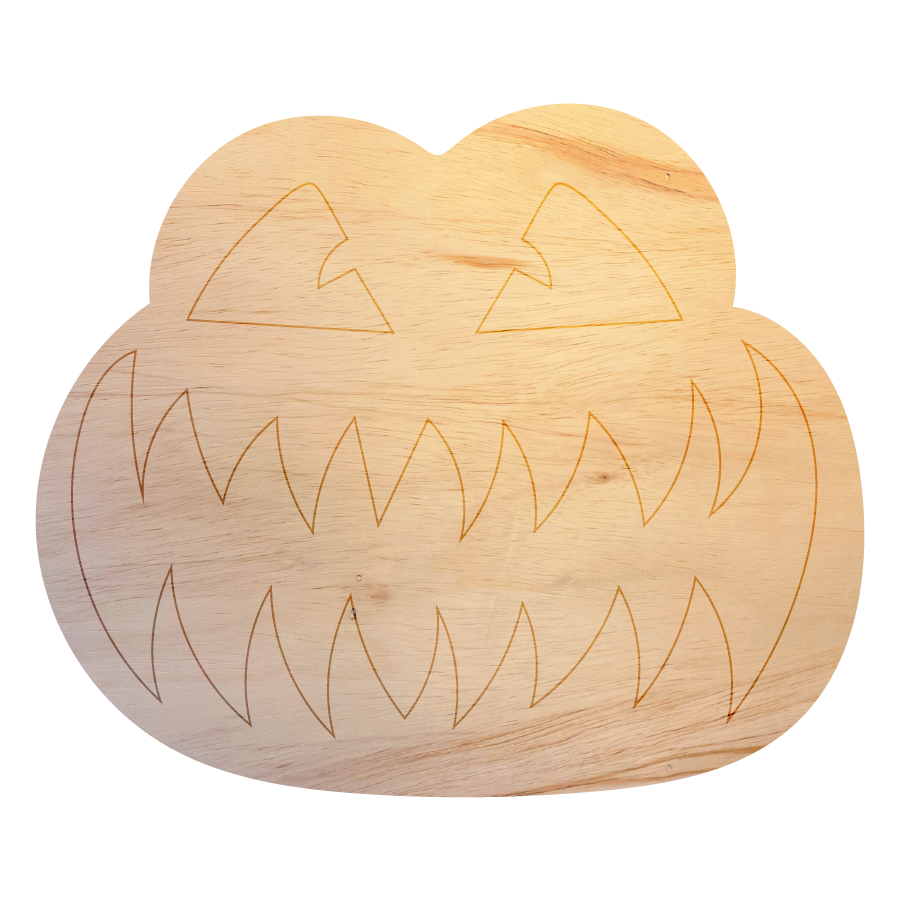 Wood Scary Face Cutout, Unfinished Kids Halloween Craft - Awesome Life ...