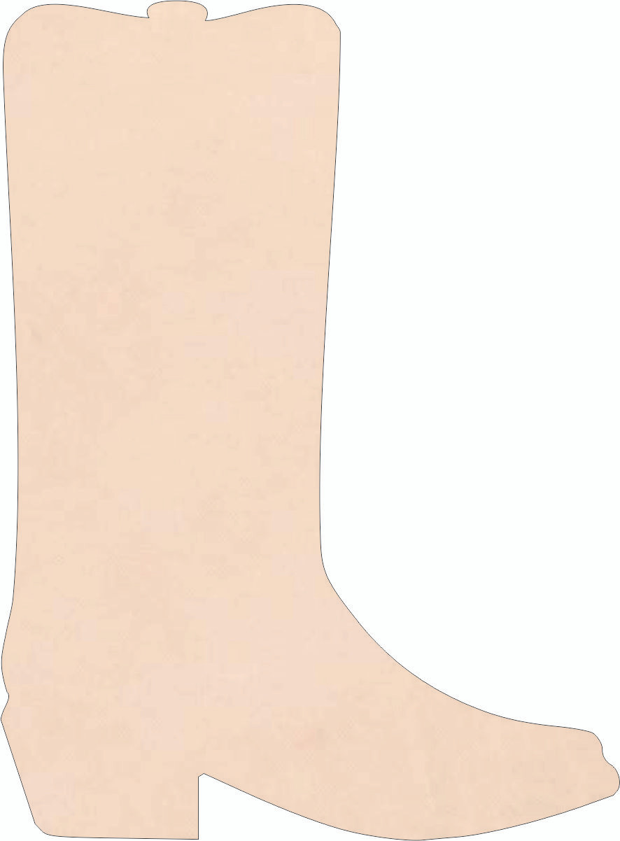 Cowboy Boot Leather Shape, Leather Western Craft Cutout - Awesome Life ...