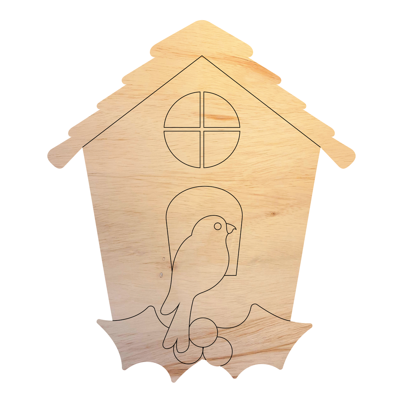 Winter Birdhouse Shape, Wood Christmas Birdhouse Cutout - Awesome Life ...