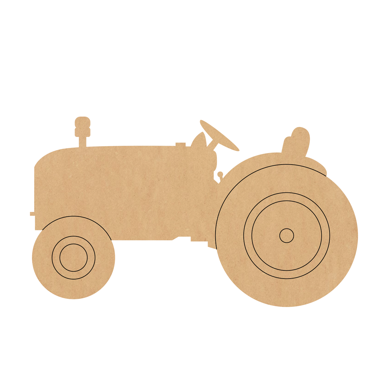 Tractor Farm Shape, Unfinished Farm Fall Tractor Cutout - Awesome Life ...