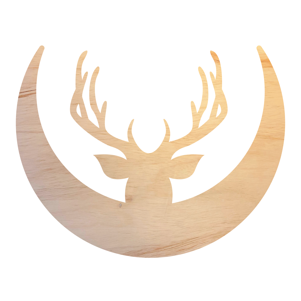 Christmas Deer Wooden Shape, Blank Deer Craft Cutout - Awesome Life Craft