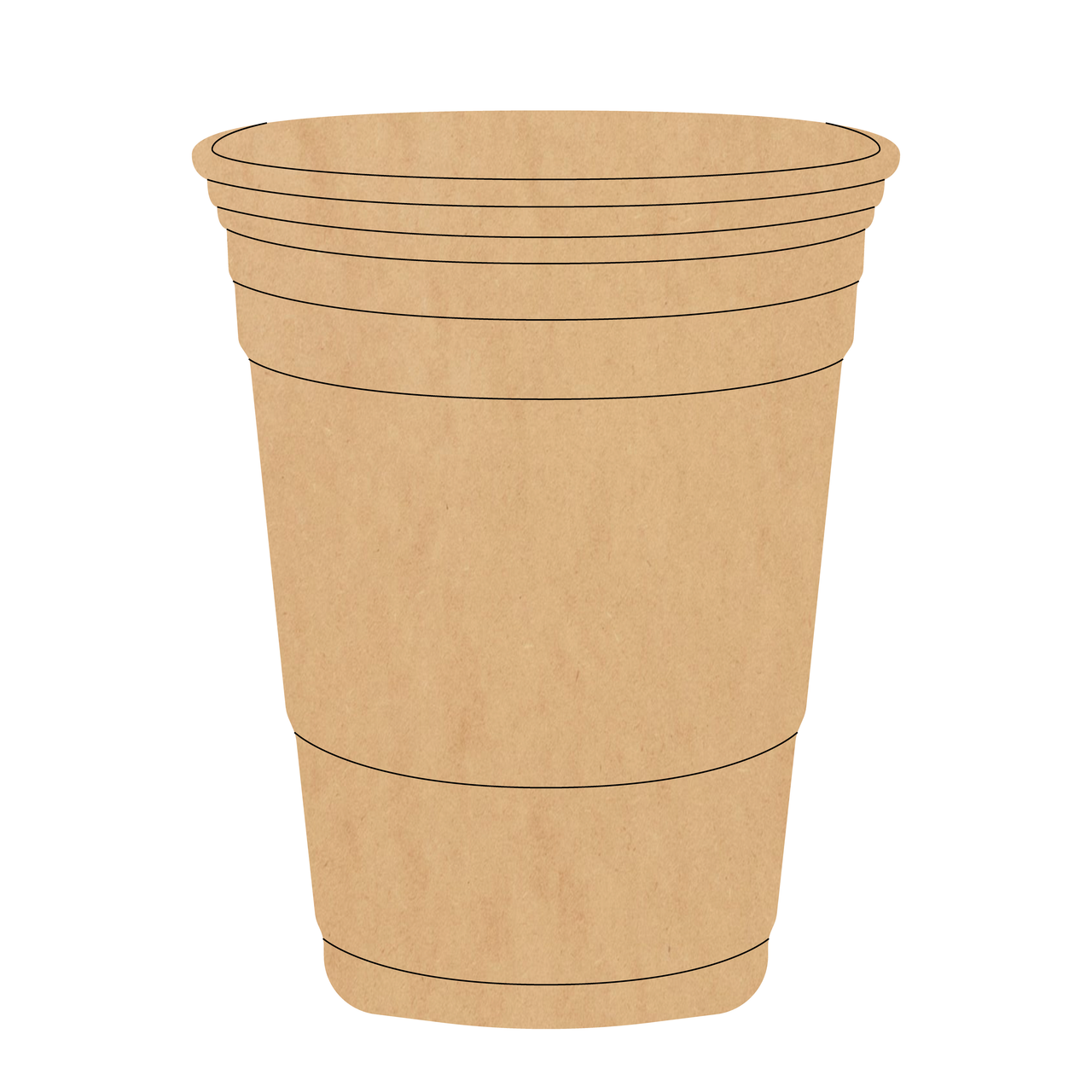 Mardi Gras Solo Cup Wood Shape, Wooden MDF Cup Cutout - Awesome Life Craft