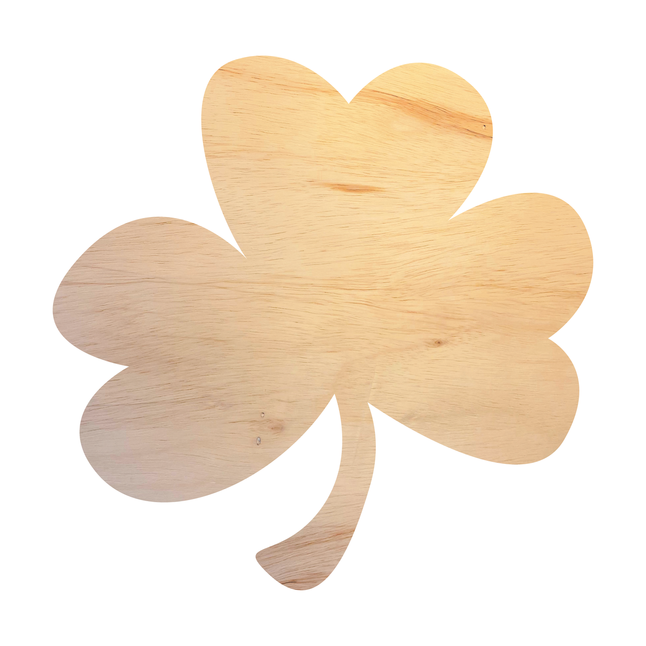 3 Leaf Clover Wooden Shape, Unfinished Craft Clover - Awesome Life Craft