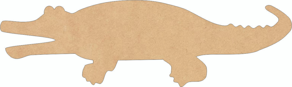 Wooden Alligator Shape, Unfinished Wood Alligator Cutout - Awesome Life ...