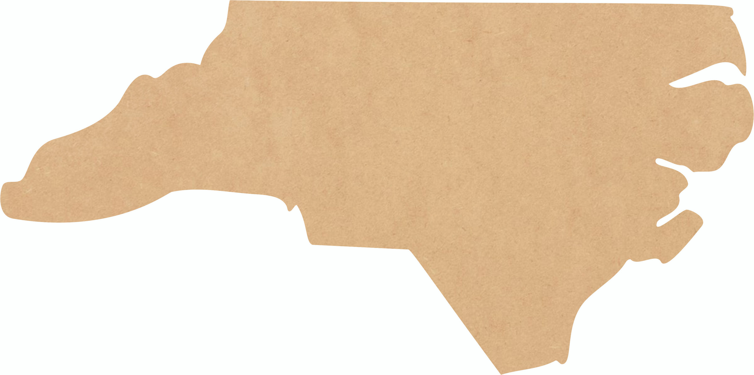 North Carolina Wood State Shape, Unfinished MDF Craft State Cutout, DIY ...