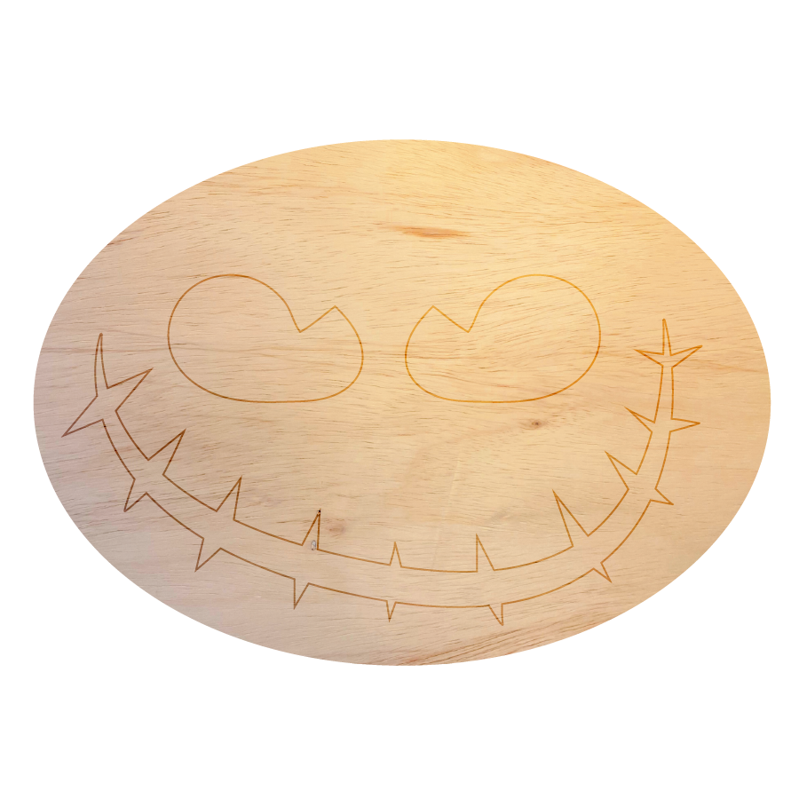 Wood Scary Face Cutout, Unfinished Kids Halloween Craft - Awesome Life ...