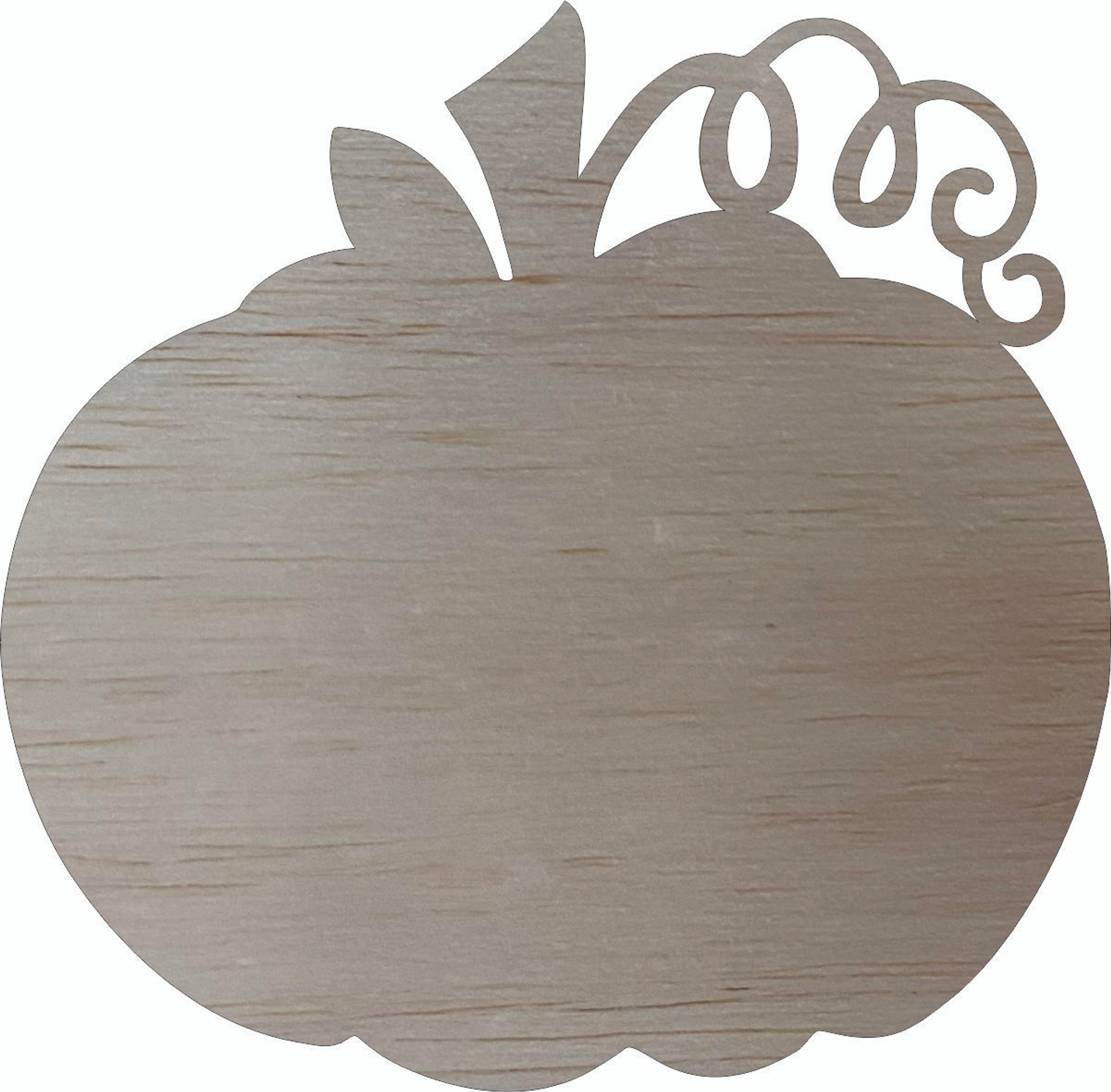 Pumpkin with Swirl Wooden Craft Shape, Unfinished Fall Cutout - Awesome ...