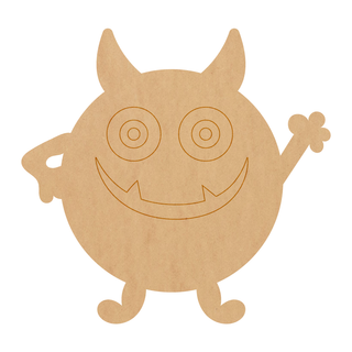 Wooden Halloween Monster Cutout, Creepy Wood Shape, Craft - Awesome ...