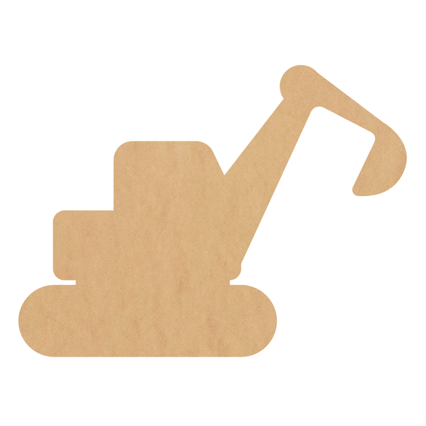 Wooden Excavator Shape, Unfinished Kids Vehicle MDF Cutout - Awesome ...