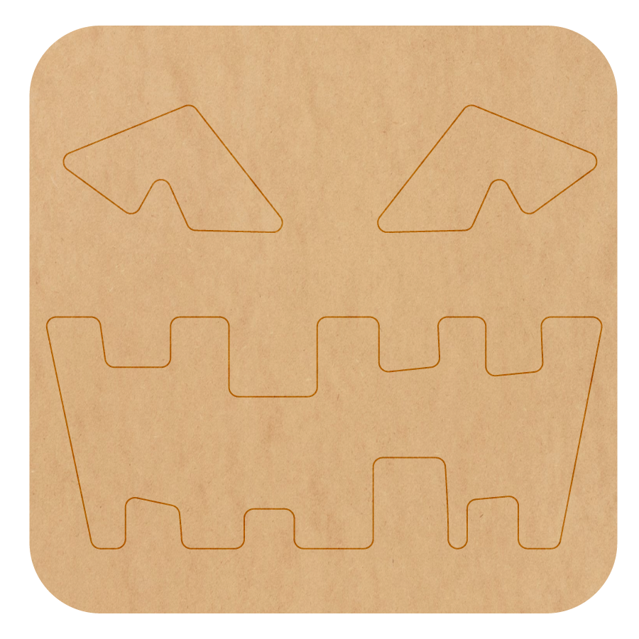 Unfinished Wood Scary Face Cutout, Halloween Wooden Shape - Awesome ...