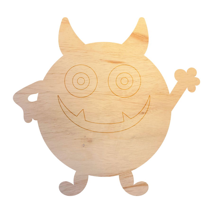 Wooden Halloween Monster Cutout, Creepy Wood Shape, Craft - Awesome ...