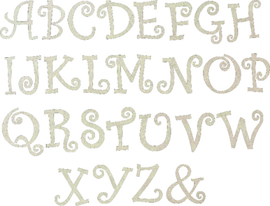 Unfinished Wood Letters Curlz MDF