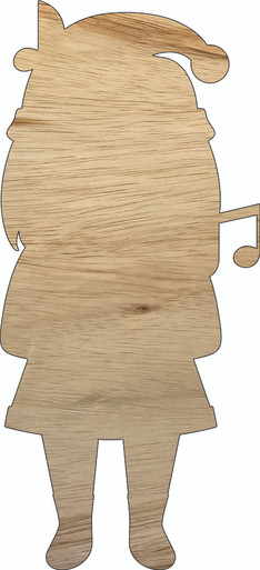 Christmas Carol Girl with Hat Wood Cutout, Unpainted Holiday Craft ...