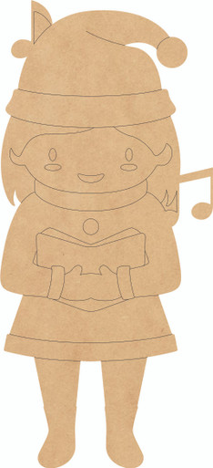 Christmas Carol Girl Wood Cutout, Paintable Holiday Shape MDF - Awesome ...