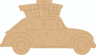 Christmas Car with Presents Wood Cutout, Unfinished MDF Craft - Awesome ...