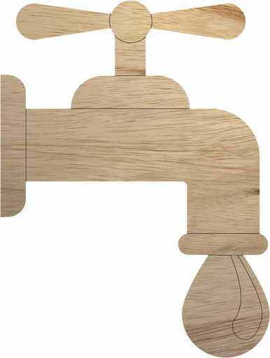 Water Faucet Wooden Cutout, Unfinished Paintable DIY Craft - Awesome ...