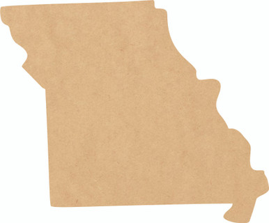 Missouri Wood State Shape, Unfinished MDF Craft State Cutout, DIY ...