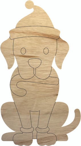 Unfinished Christmas Lab Cutout, Unfinished Holiday Dog Shape - Awesome ...