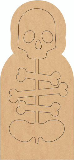 Skeleton Finger Puppet Cutout, Wooden Blank Halloween DIY Shape ...