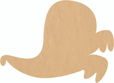Flying Ghost Wooden Shape, Unfinished Halloween Cutout - Awesome Life Craft