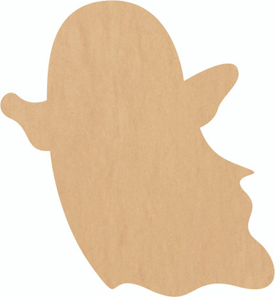 Wooden Ghost Flying Shape, Halloween Cutout, Paintable - Awesome Life Craft