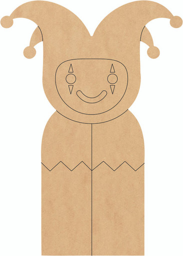 Jester Acrylic Cutout, Glitter Halloween Finger Puppet - Awesome Life Craft