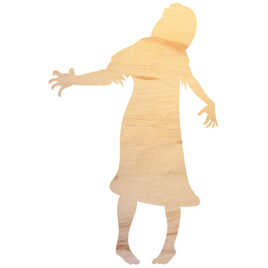 Wood Girl Zombie Running Shape, Unfinished Zombie Cutout - Awesome Life ...