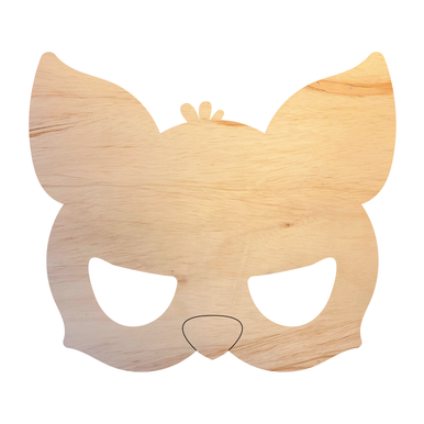 Wood Cat Mask Cutout, Blank Halloween Cat Mask Shape - Awesome Life Craft