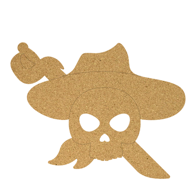 Skull with Sword Cork Board Shape, Halloween Skull Cutout - Awesome ...