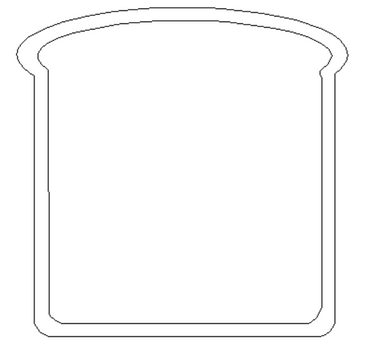 Toast Bread Shape, Unfinished Toast Craft Cutout - Awesome Life Craft
