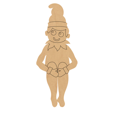 Wooden Elf On The Shelf Cutout, Christmas Elf Craft Shape - Awesome ...
