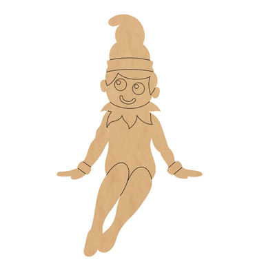 Christmas Elf On The Shelf Cutout, Wood Elf Craft Shape - Awesome Life ...