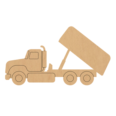 Unfinished Dump Truck Shape, Construction Wood MDF Cutout - Awesome ...